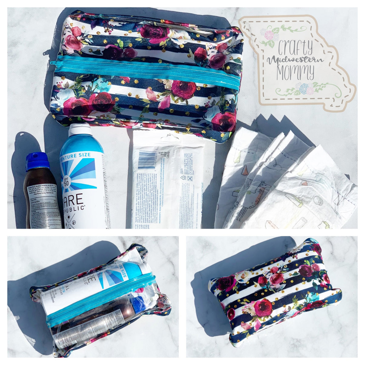 Splash Bag - Center Zip – Crafty Midwestern Mommy