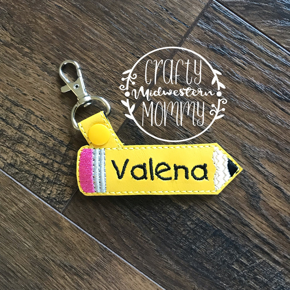 Pencil Shaped Keychain – Crafty Midwestern Mommy